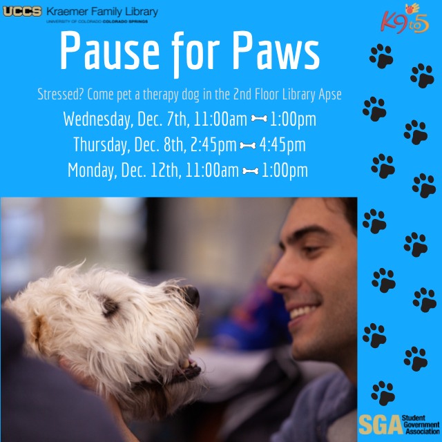 Pause for Pause for Paws! | Kraemer Family Library